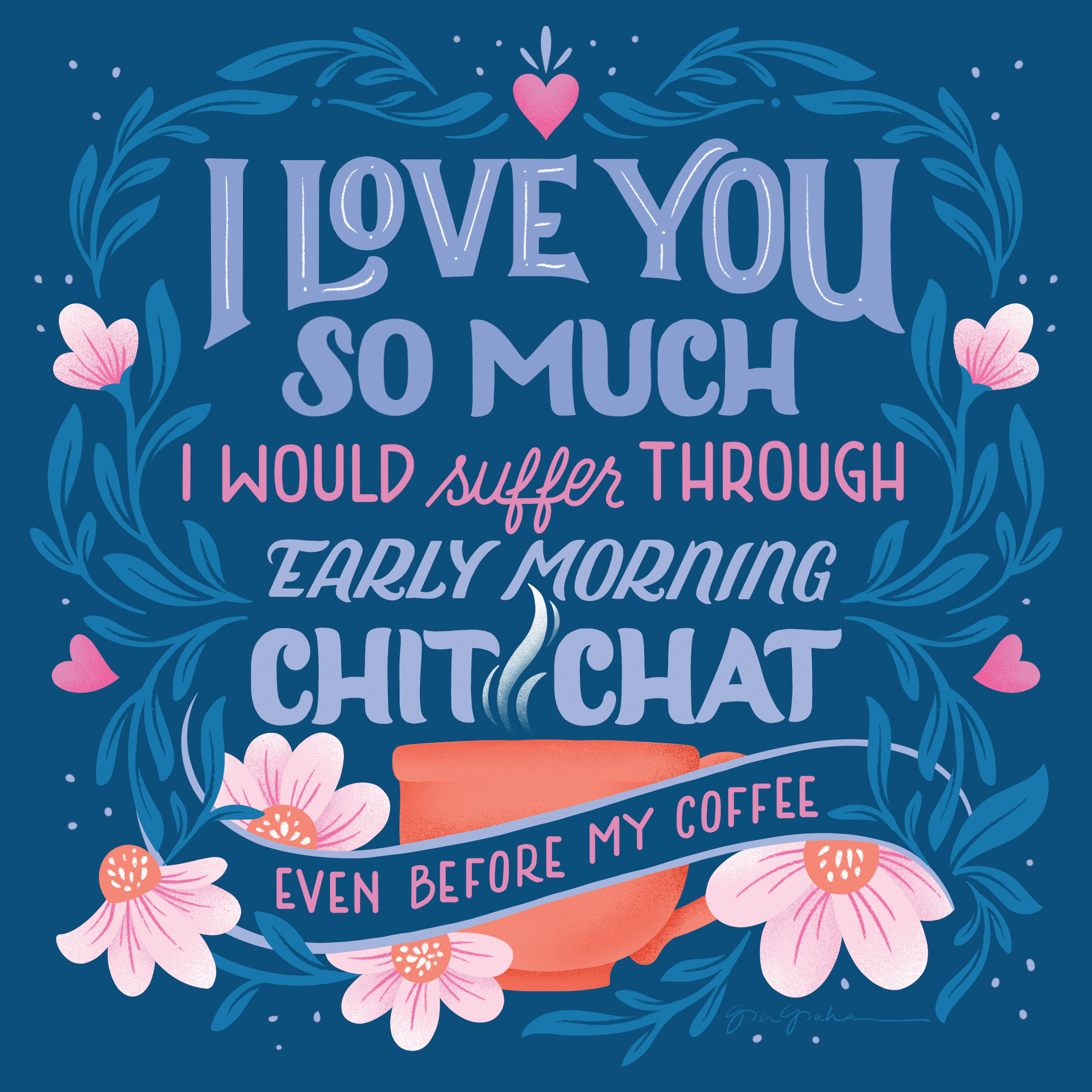 Trinx Coffee Chit Chat On Canvas by Gia Graham Textual Art | Wayfair